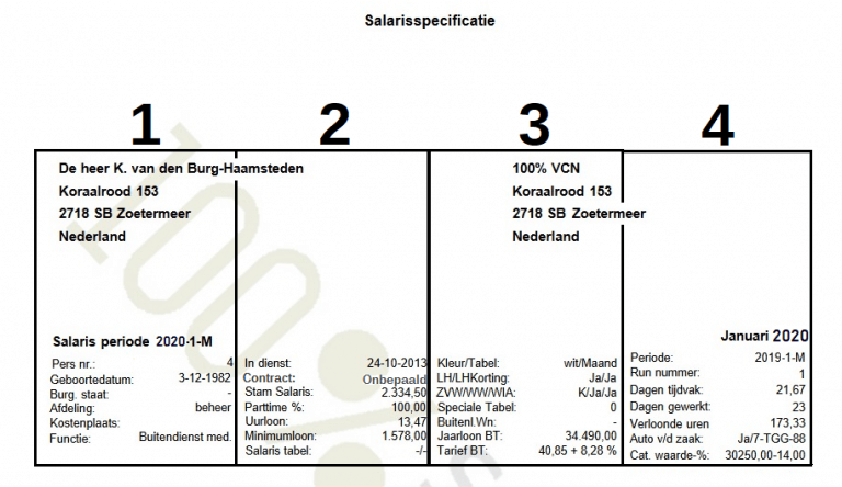 Eerste loonstrookje van 2020 in januari ontvangen! - 100% ...